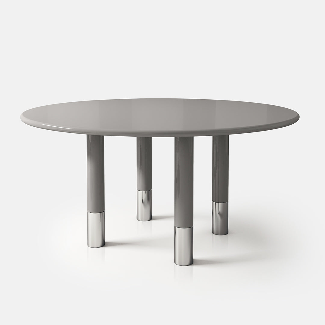 Cigarette Dining Table High Gloss Stainless Steel – Tonic Design
