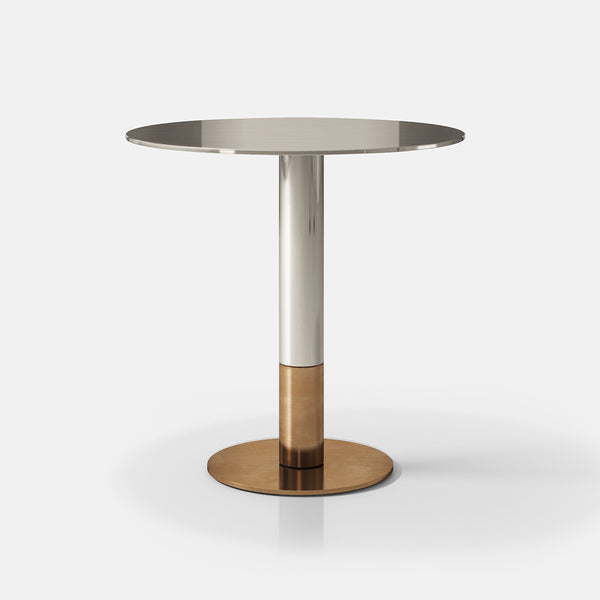 Cigarette Side Table Stainless Steel and Brass – Tonic Design